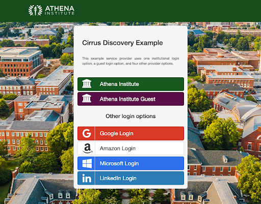 Cirrus Identity Home Page